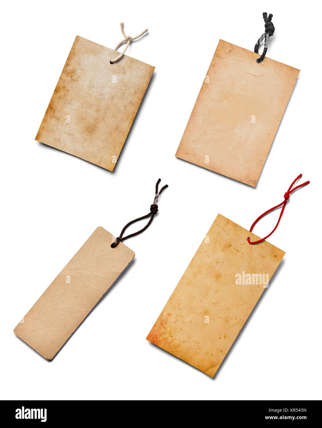 collection of various price label notes on white background. each one ...