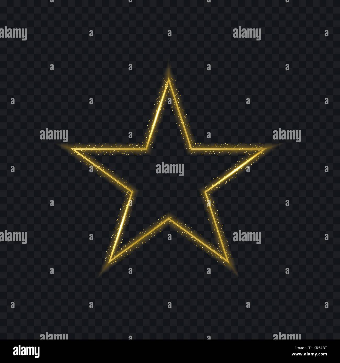Gold glitter star ornament Stock Vector Images - Alamy