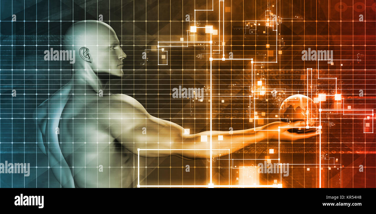 Futuristic Science Research Stock Photo - Alamy