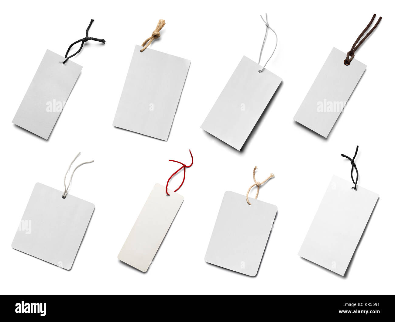 collection of various price label notes on white background. each one ...