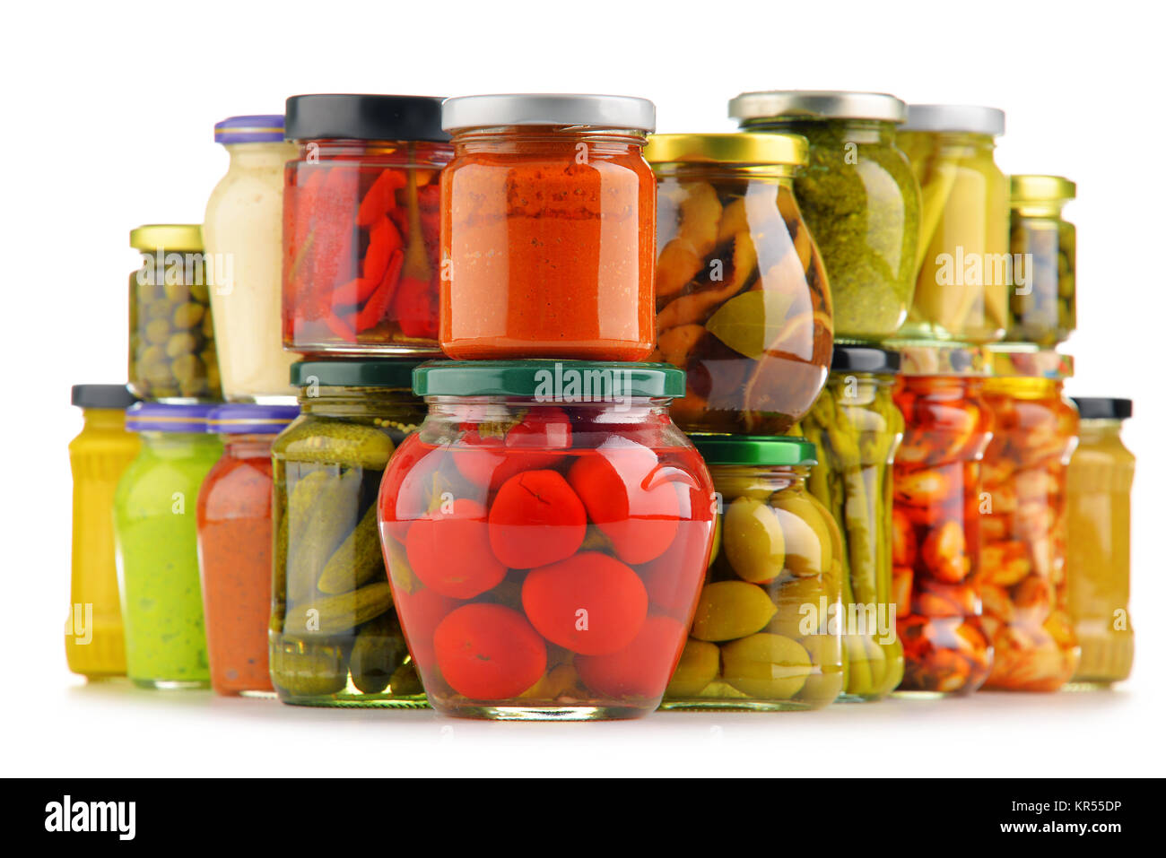 Glass jar pickled capers Cut Out Stock Images & Pictures - Alamy
