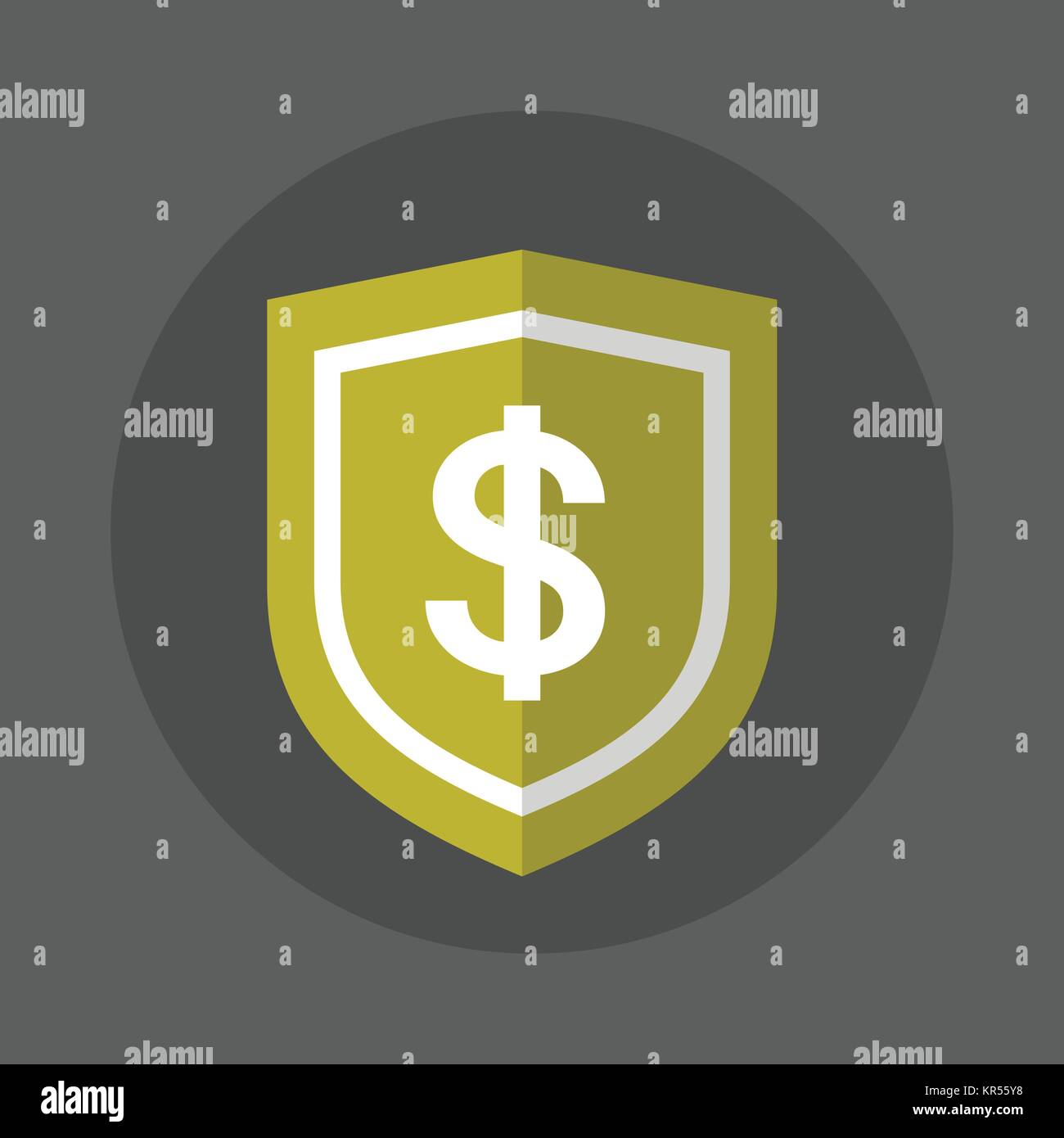 Shield With Dollar Sign Icon Money Security Concept Stock Vector Image ...