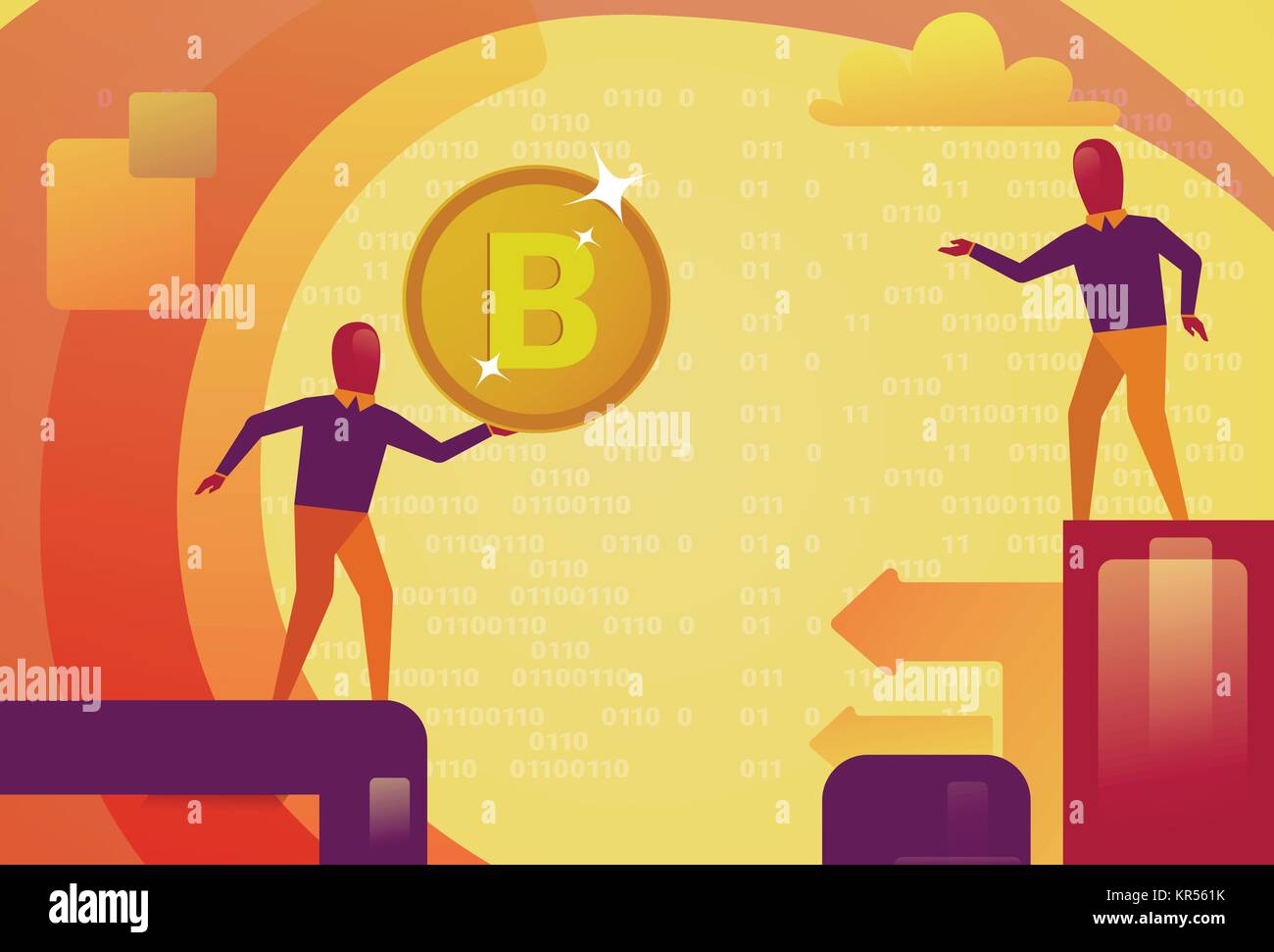 Technology coin Stock Vector Images - Alamy