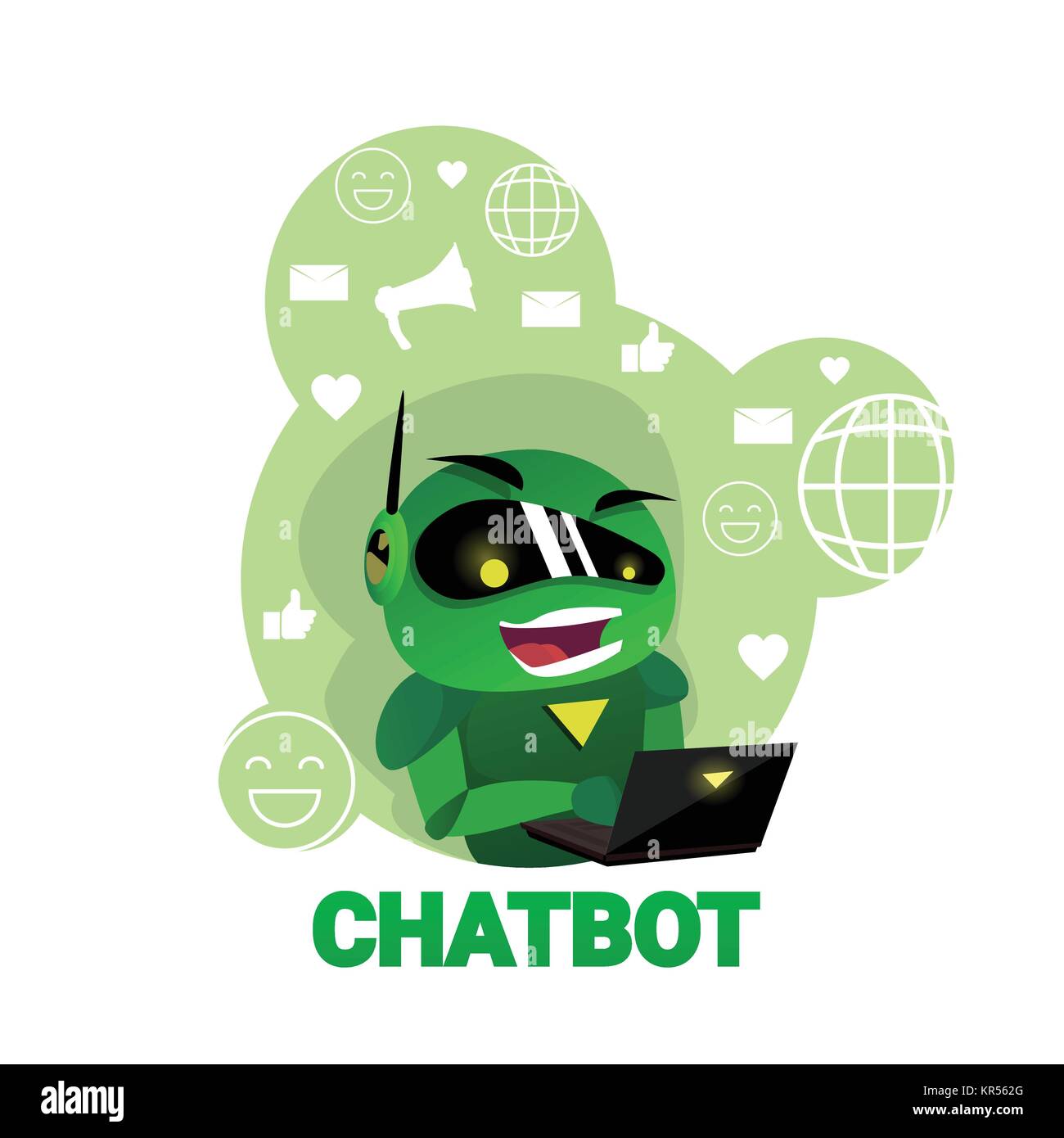 Chatbot symbol concept robot icon bot sign design Stock Vector Images ...