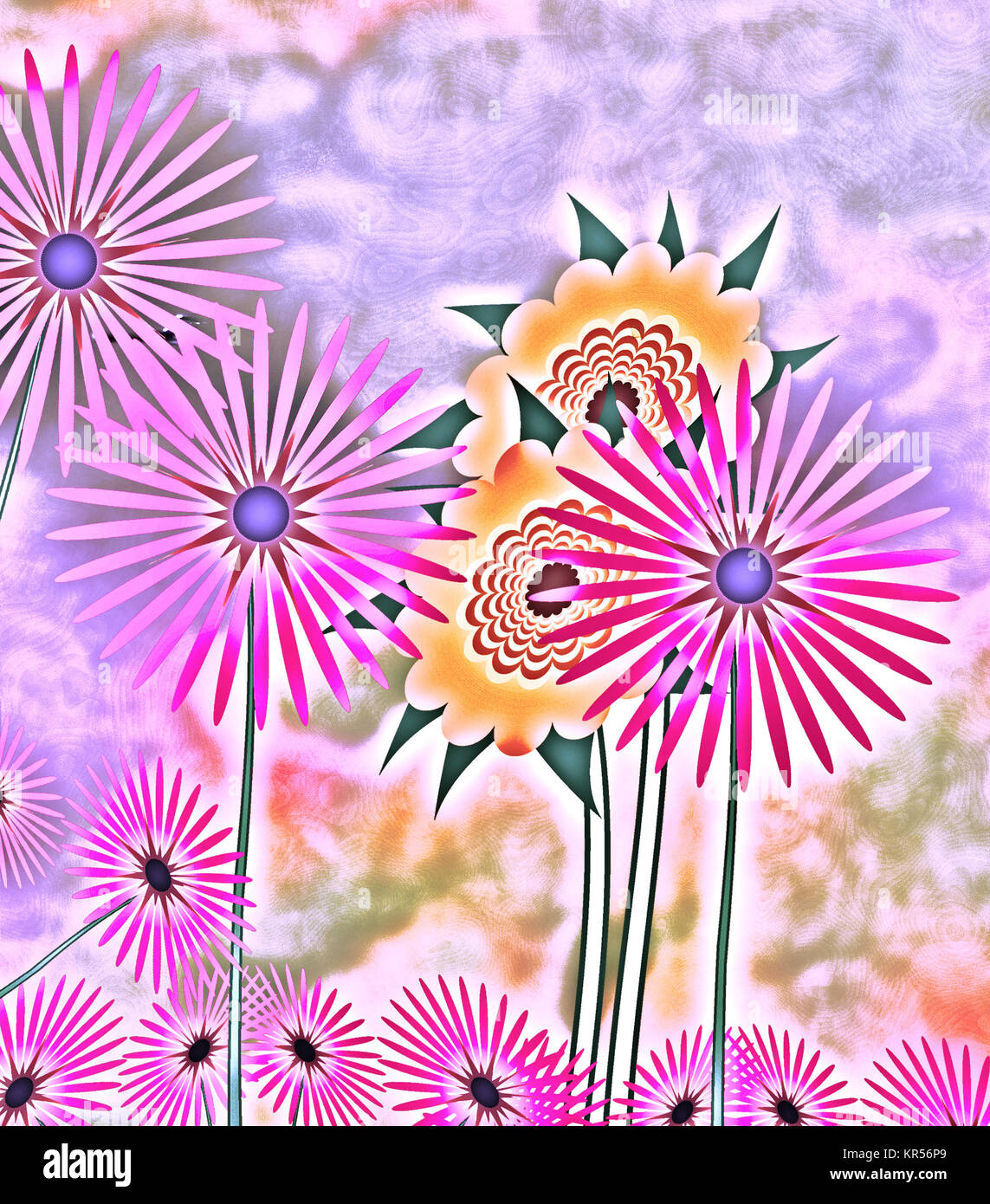 Abstract Spring Flowers Stock Photo - Alamy