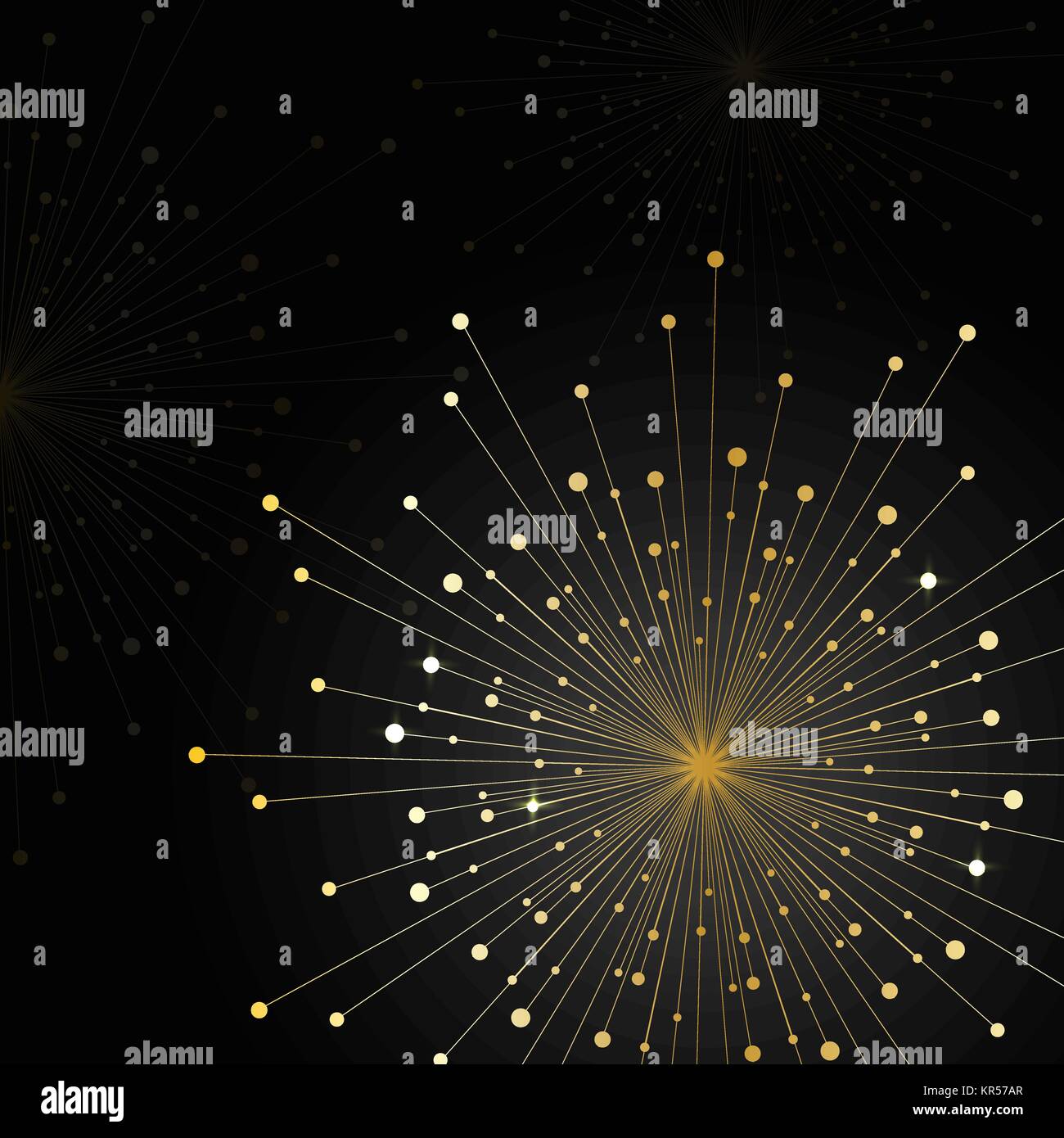Gold fireworks on dark background Stock Vector Image & Art - Alamy