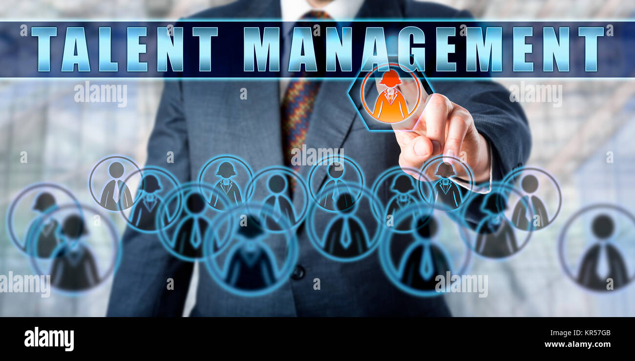 Business Manager Pressing TALENT MANAGEMENT Stock Photo - Alamy