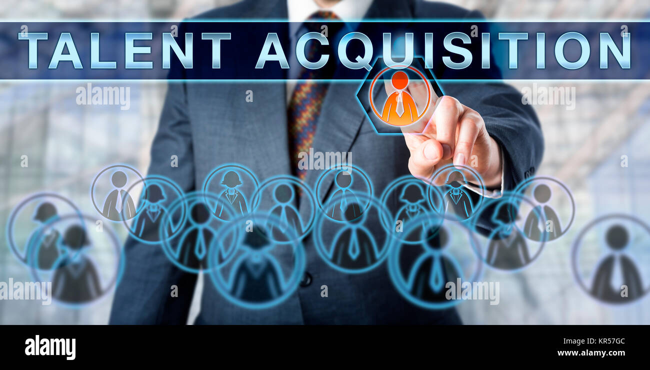 Recruiter Pushing TALENT ACQUISITION Stock Photo - Alamy