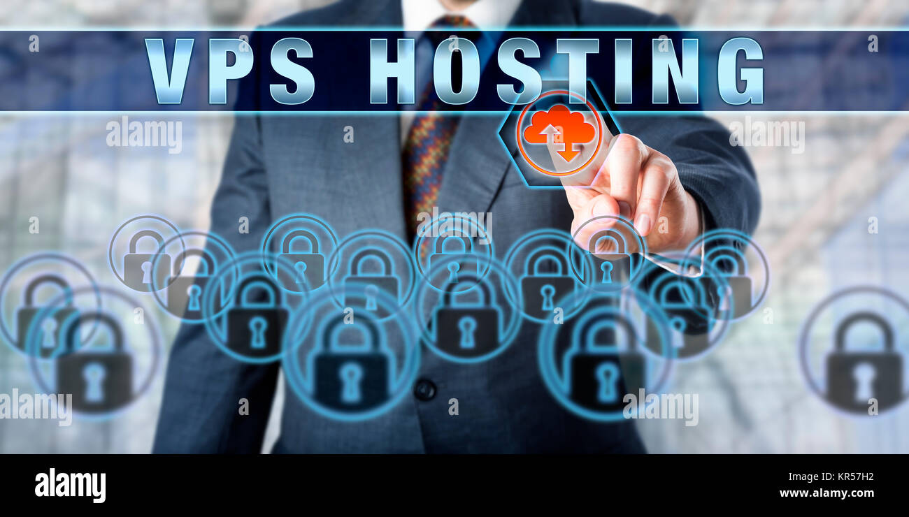 Corporate Customer Pushing VPS HOSTING Stock Photo - Alamy
