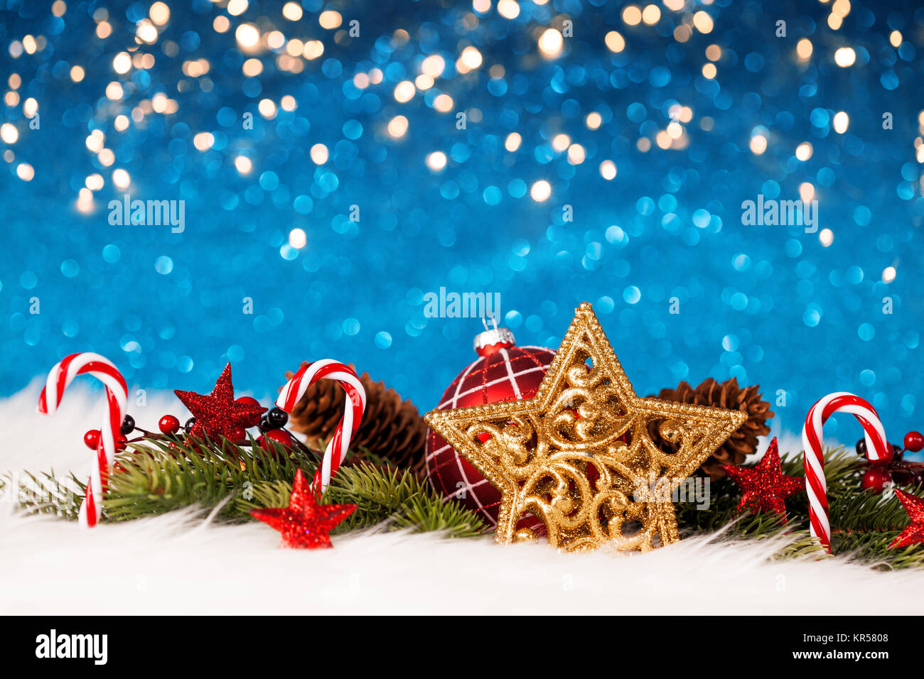 Christmas star and decoration Stock Photo - Alamy