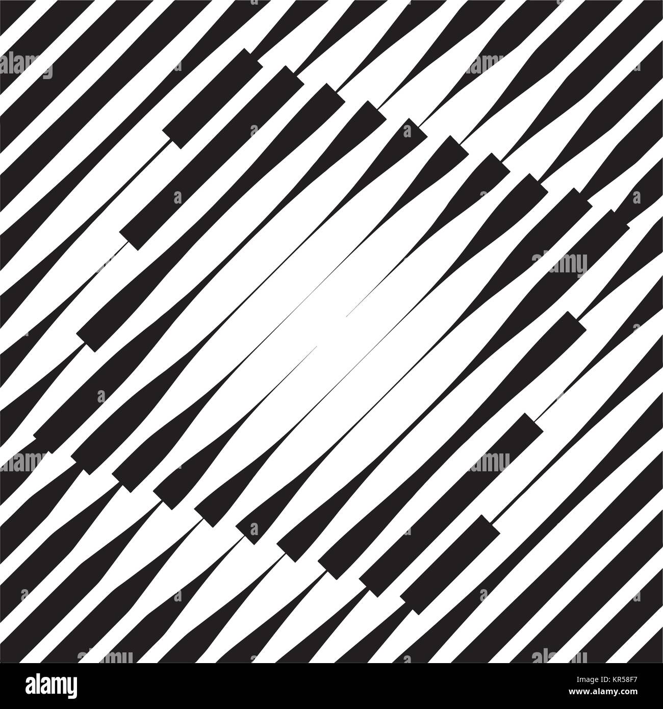 Halftone texture from black lines with different width and shape ...