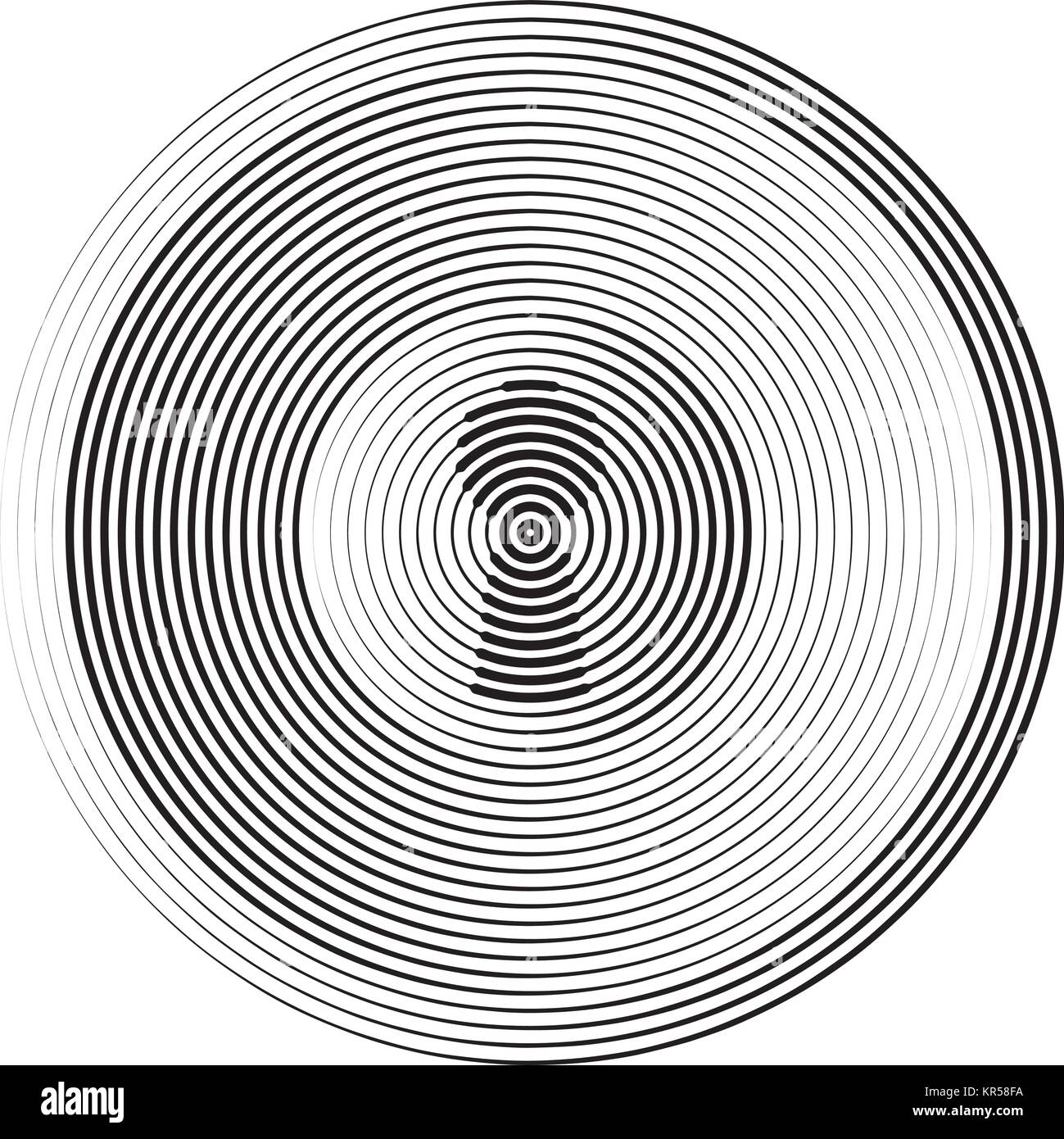 Halftone concentric circles that makes a round shape with keyhole Stock ...
