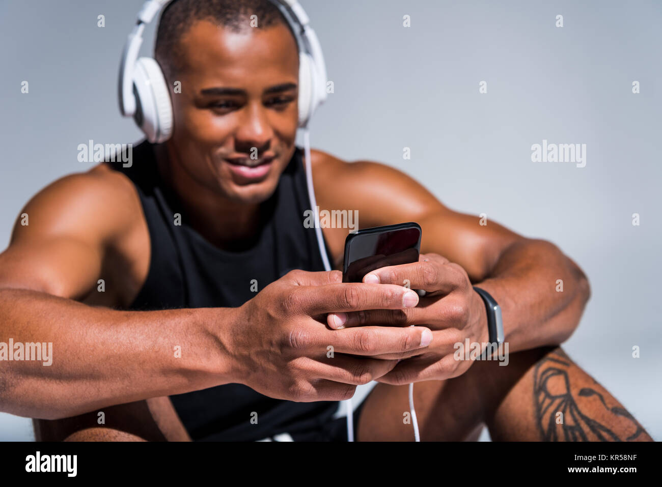 handsome smiling young african american sportsman Stock Photo - Alamy handsome smiling young african american sportsman Stock Photo - Alamy