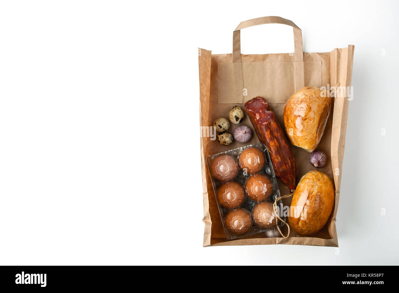 Food mix inside a paper bag Stock Photo - Alamy