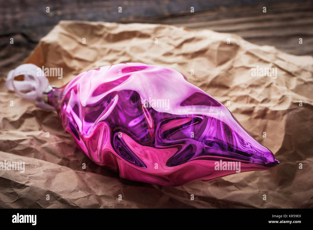 Christmas tree decoration in the crumpled paper Stock Photo - Alamy