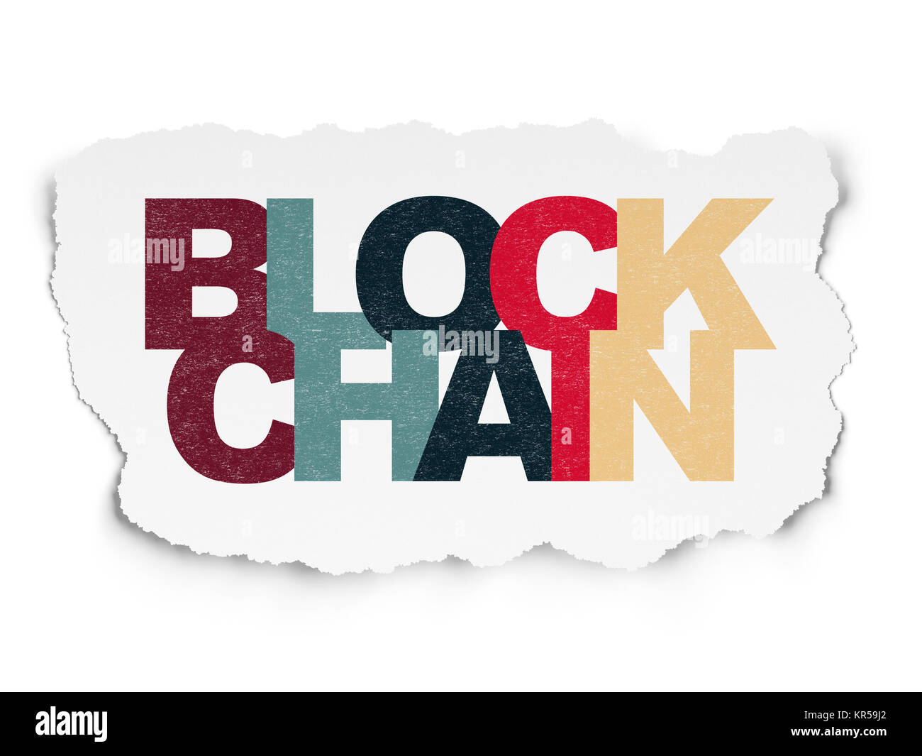 Money concept: Blockchain on Torn Paper background Stock Photo - Alamy
