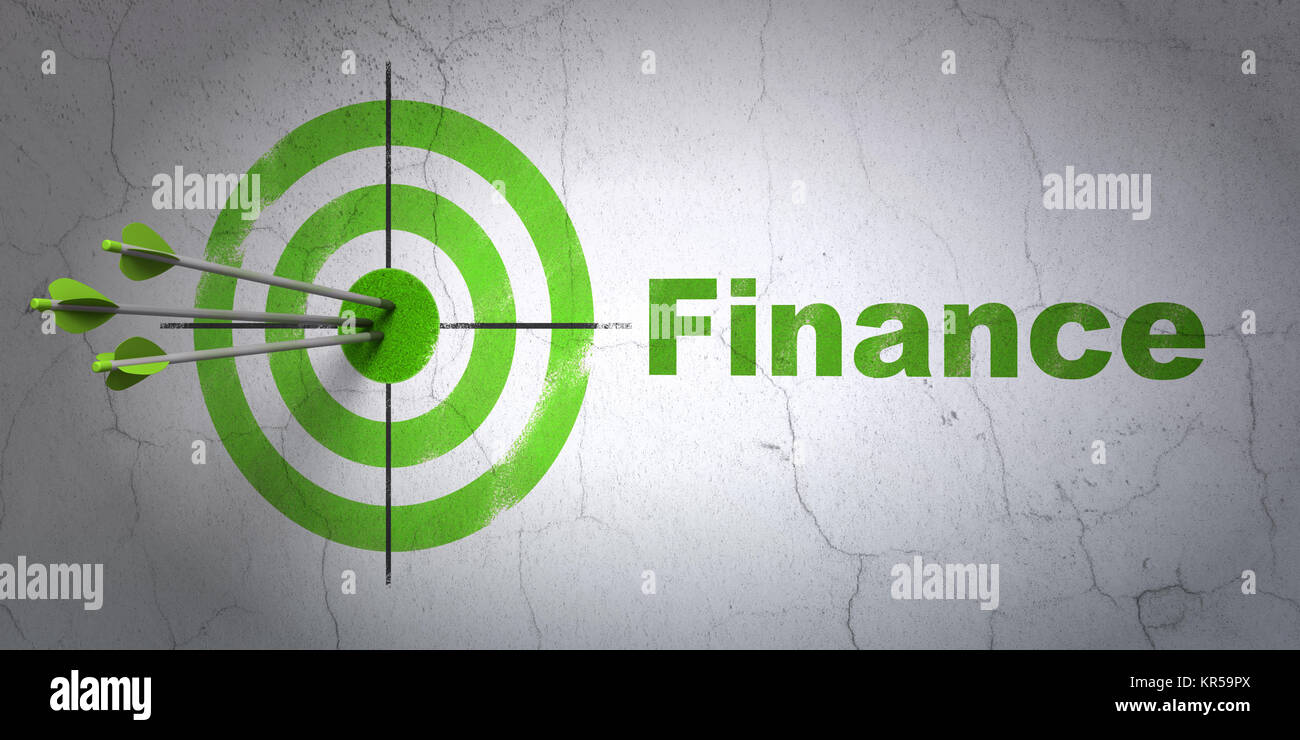 Money concept: target and Finance on wall background Stock Photo - Alamy