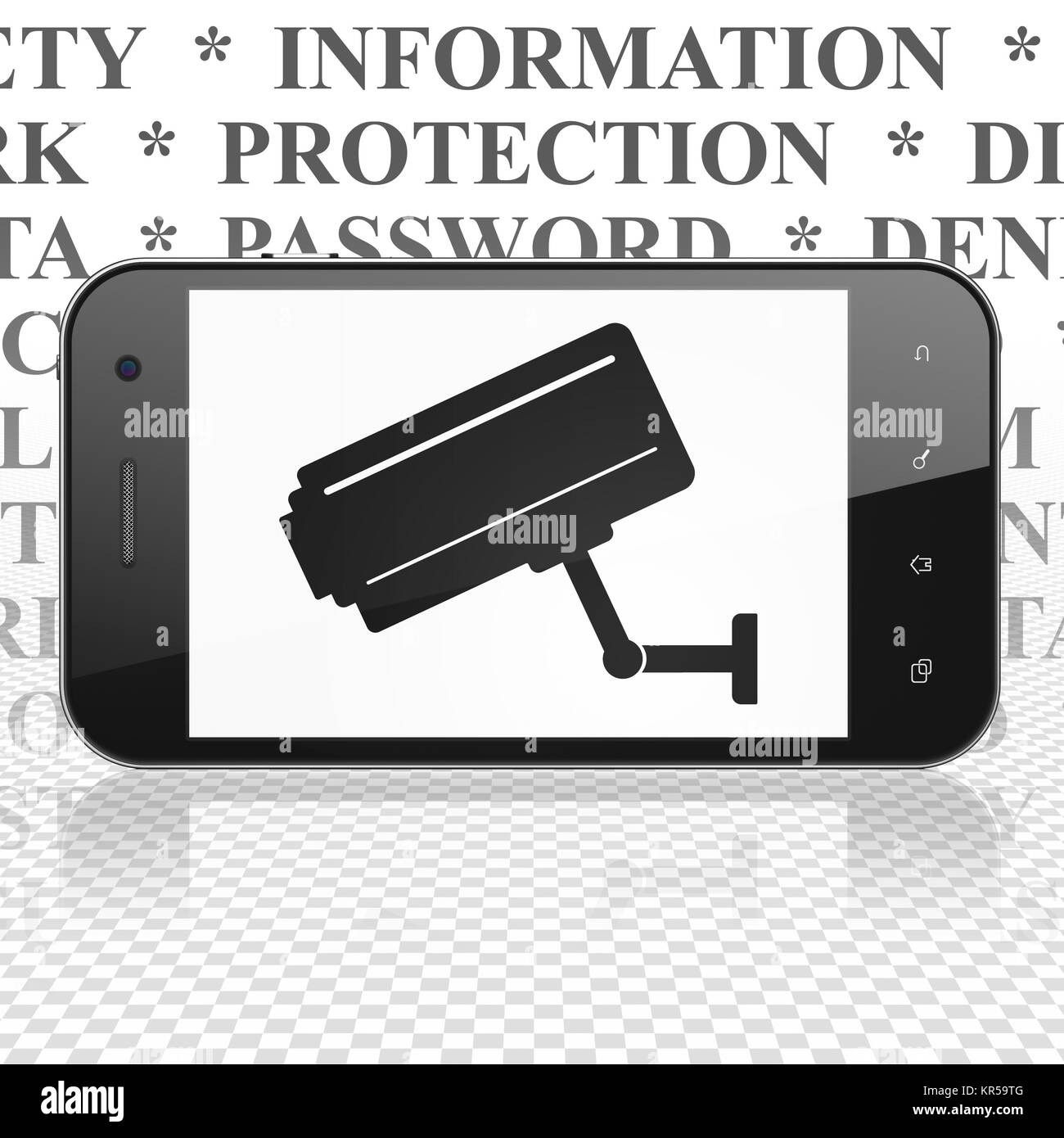 Privacy concept: Smartphone with Cctv Camera on display Stock Photo - Alamy