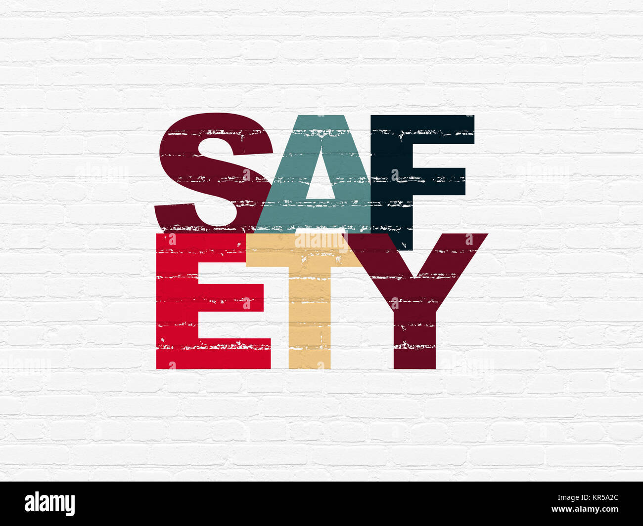 Safety concept: Safety on wall background Stock Photo - Alamy