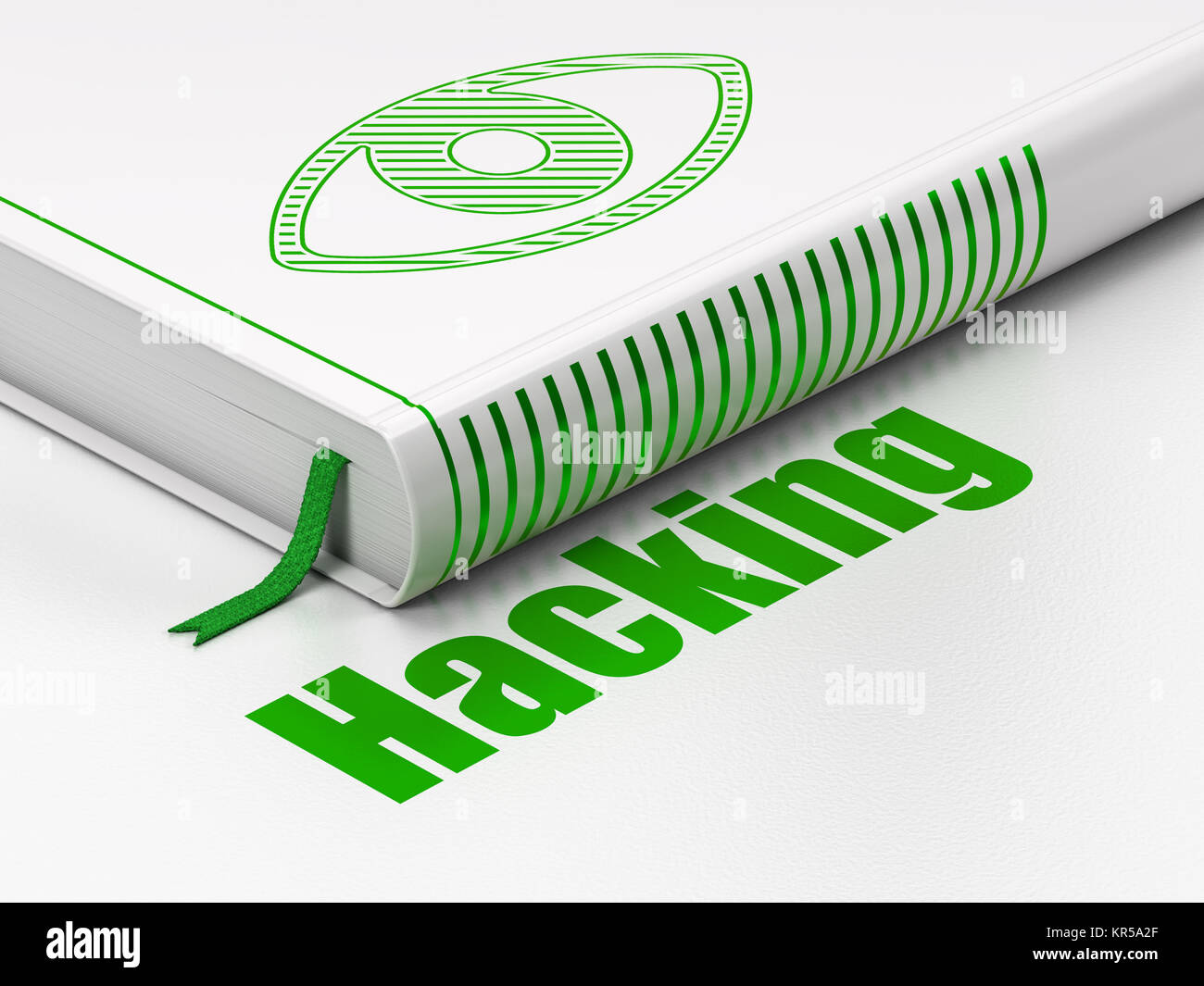 Protection concept: book Eye, Hacking on white background Stock Photo ...