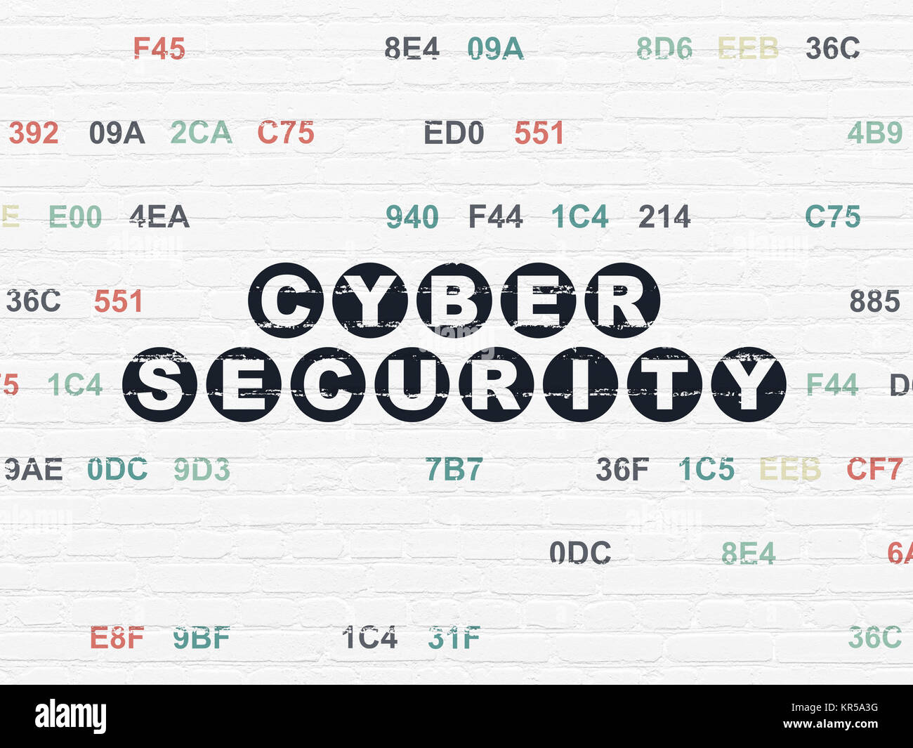 Safety concept: Cyber Security on wall background Stock Photo - Alamy