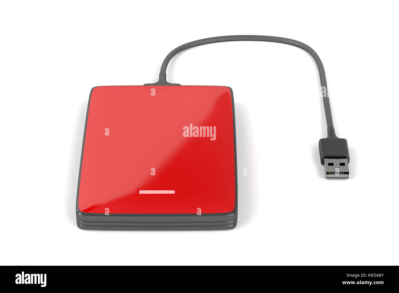 Red external hard drive Stock Photo - Alamy