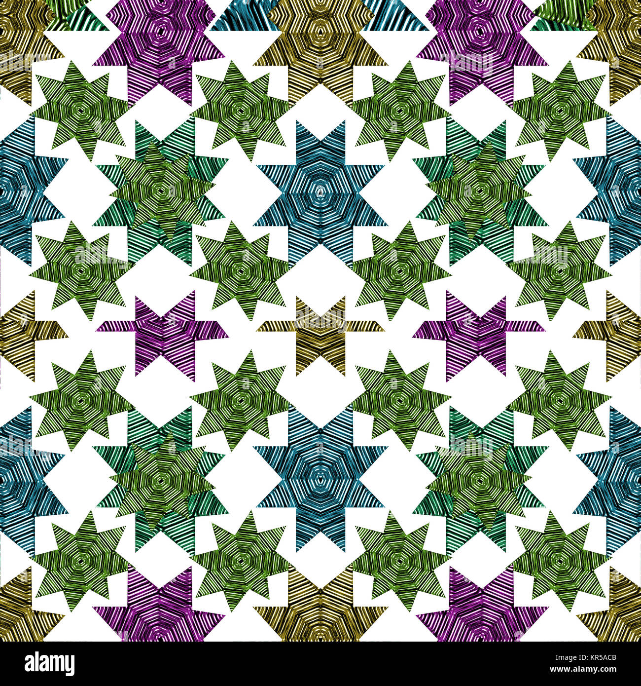 Stars Motif Colored Seamless Geometric Pattern Stock Photo - Alamy