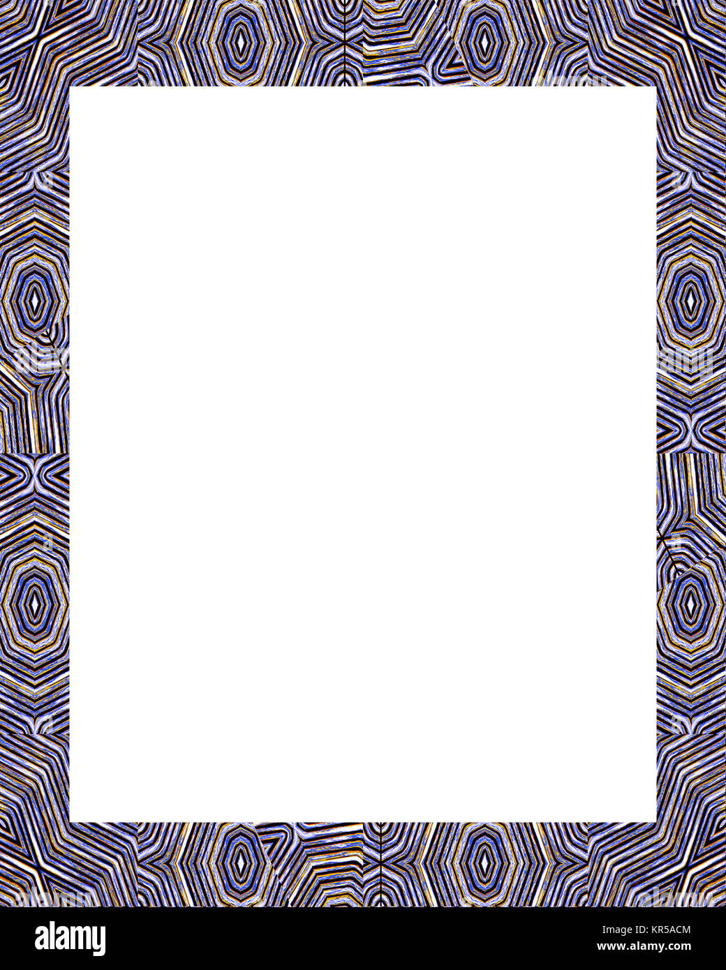 White Frame Background with Ornate Decorated Borders Stock Photo - Alamy
