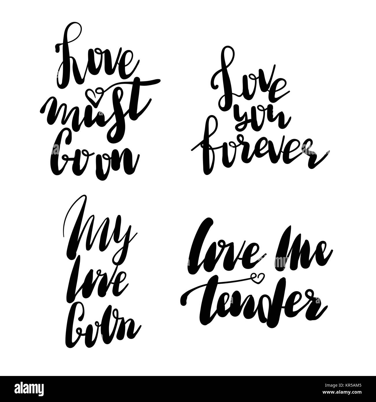 Valentines Day calligraphy lettering Stock Vector Image & Art - Alamy