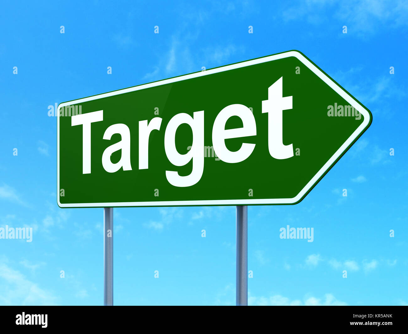 Business concept: Target on road sign background Stock Photo - Alamy
