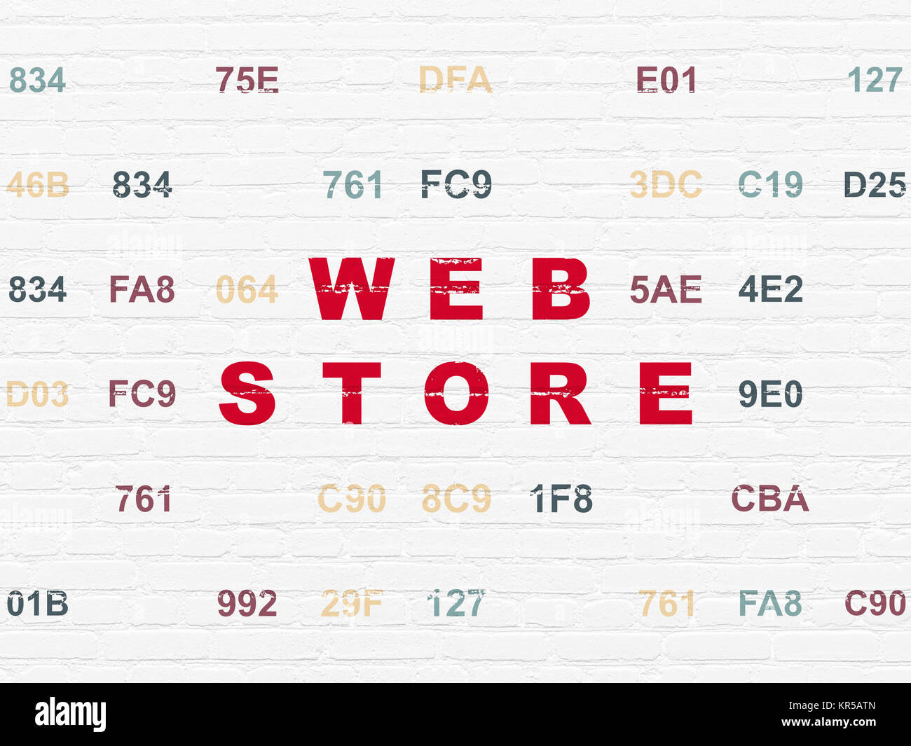 Web development concept: Web Store on wall background Stock Photo - Alamy