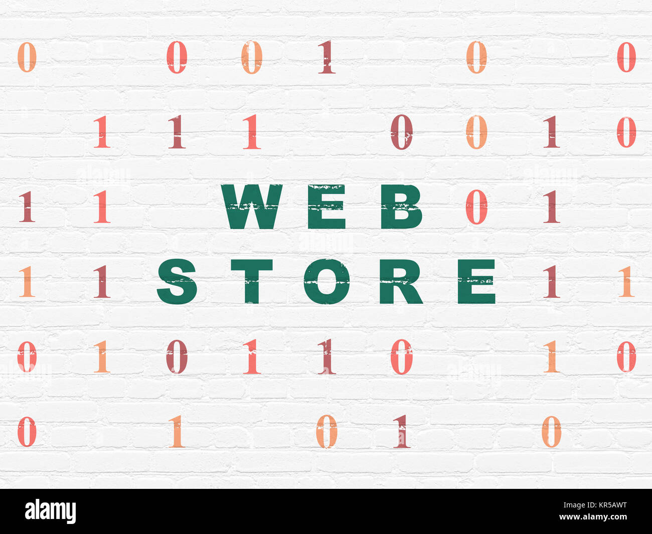Web development concept: Web Store on wall background Stock Photo - Alamy