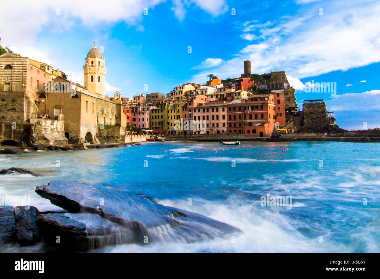 Colorful harbor at Vernazza, Cinque Terre, Italy Stock Photo - Alamy