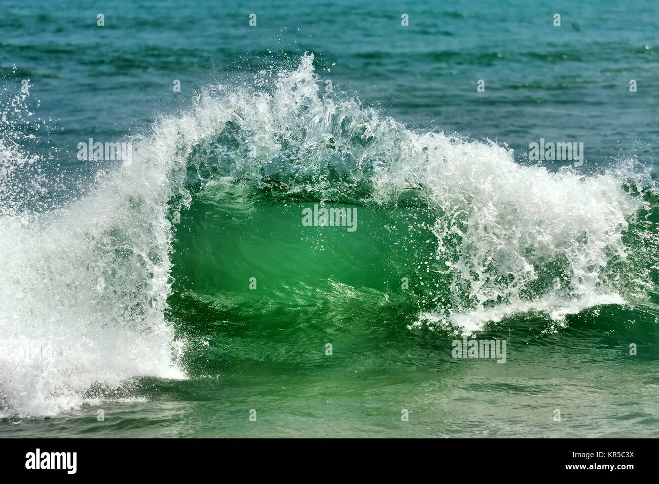 Wave of the ocean on the sand beach Stock Photo - Alamy
