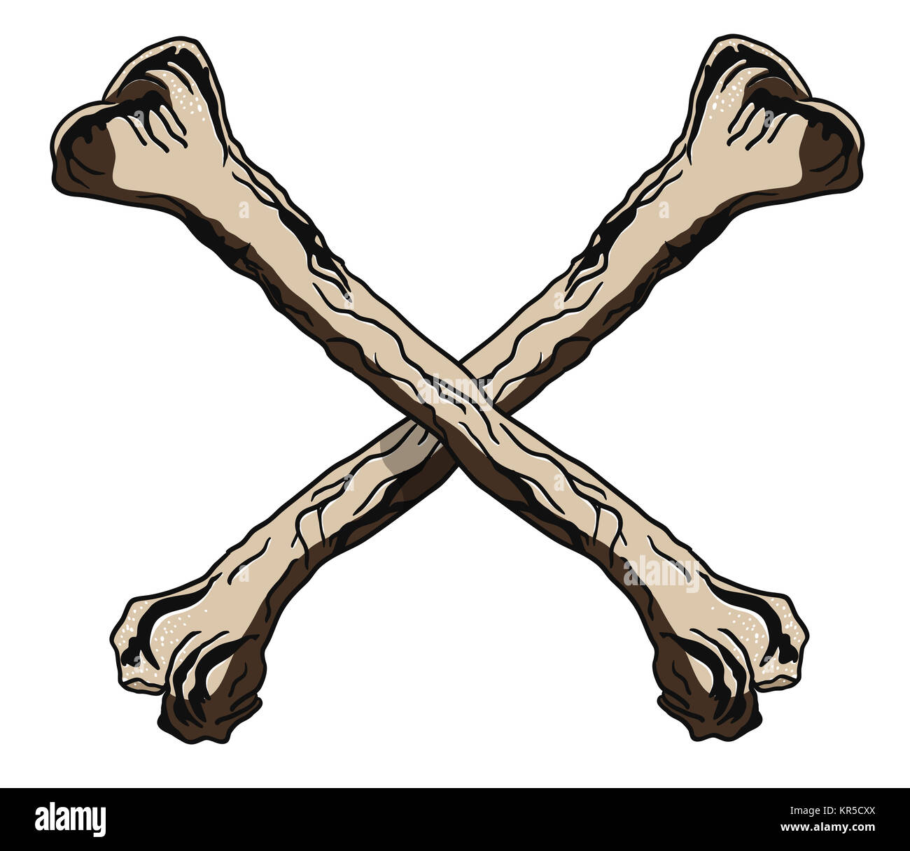 Crossbones vector illustration Stock Photo - Alamy