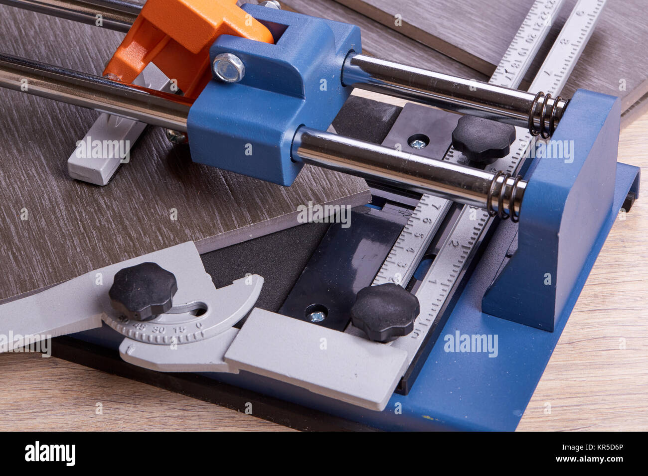 Manual cutter ceramic tile Stock Photo - Alamy