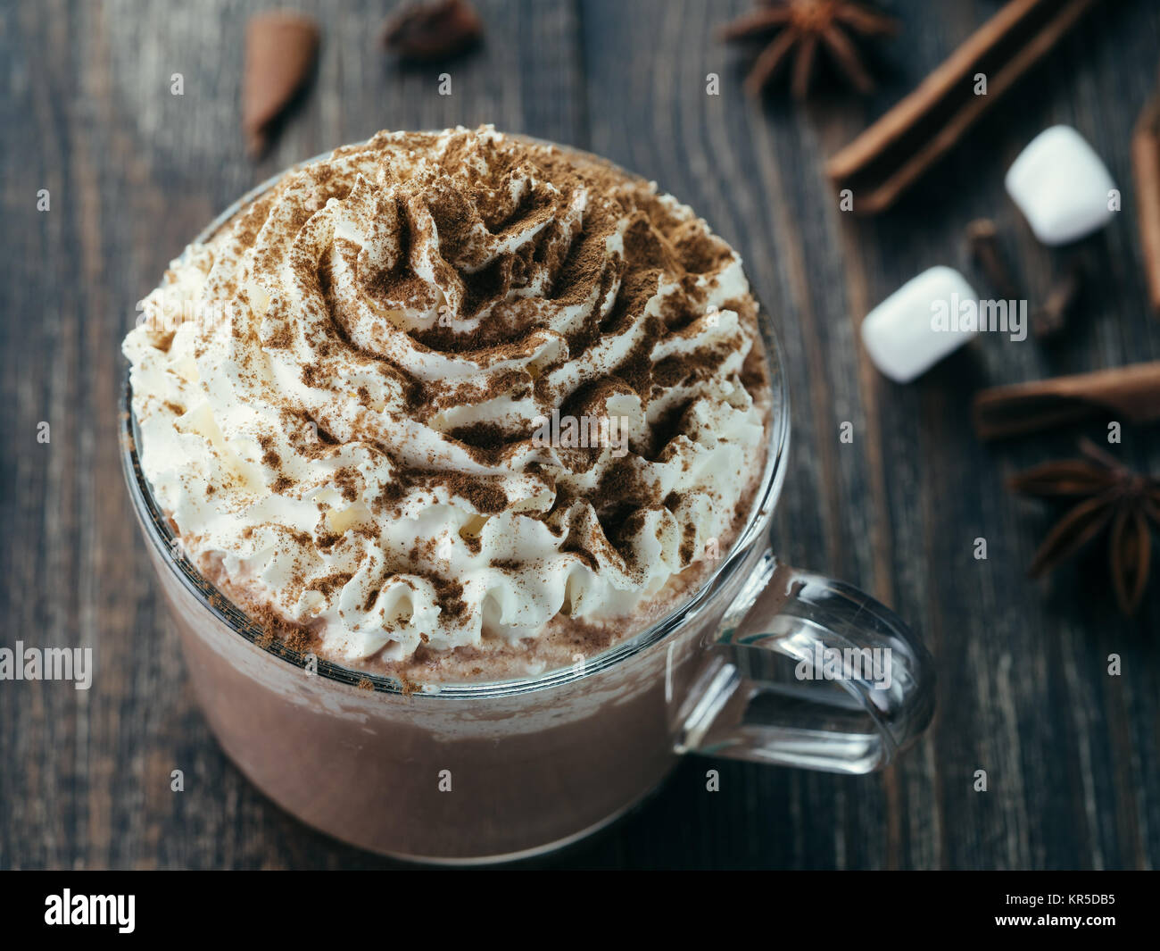 Hot chocolate glass cup hi-res stock photography and images - Alamy