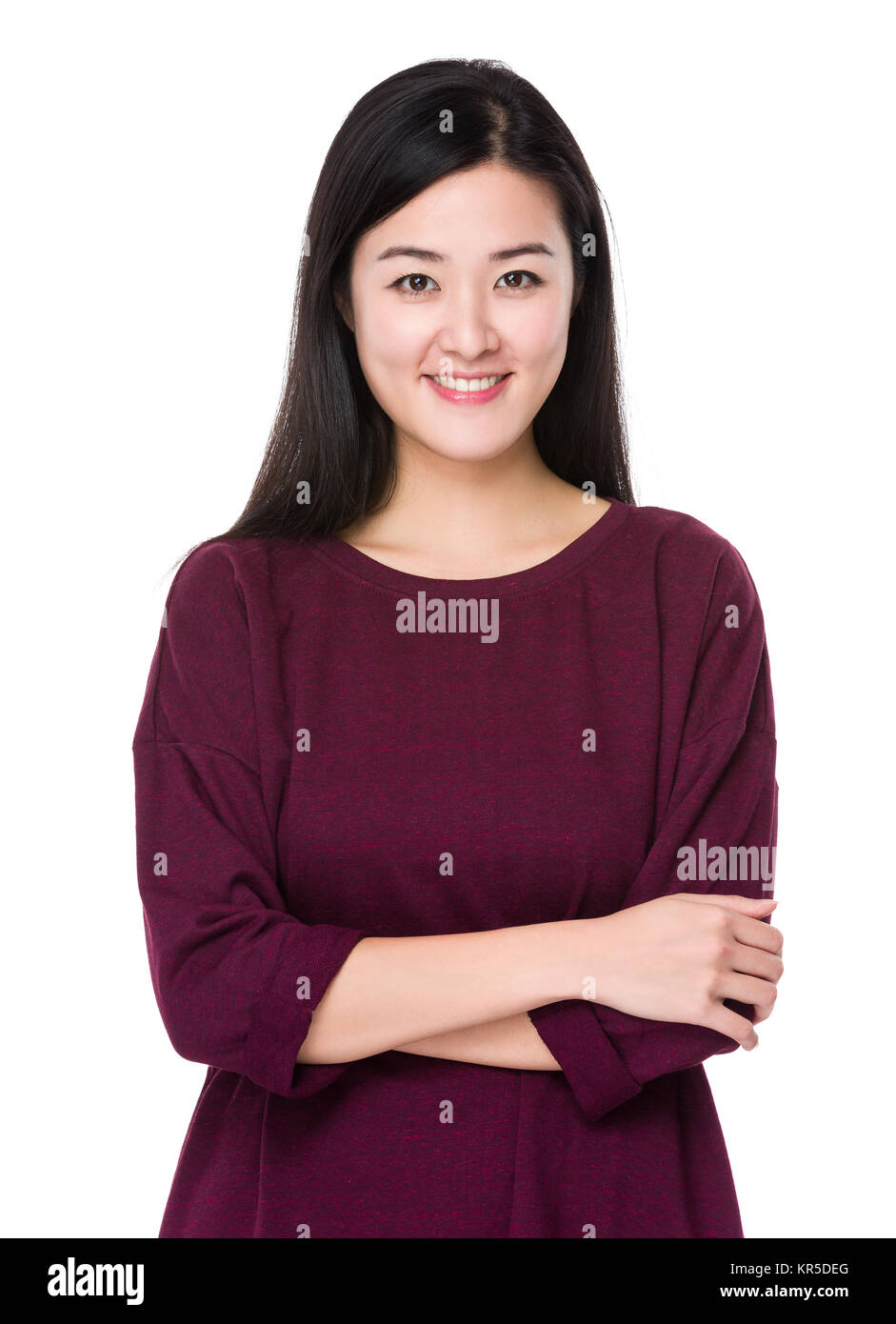Asian woman arm crossed Stock Photo - Alamy