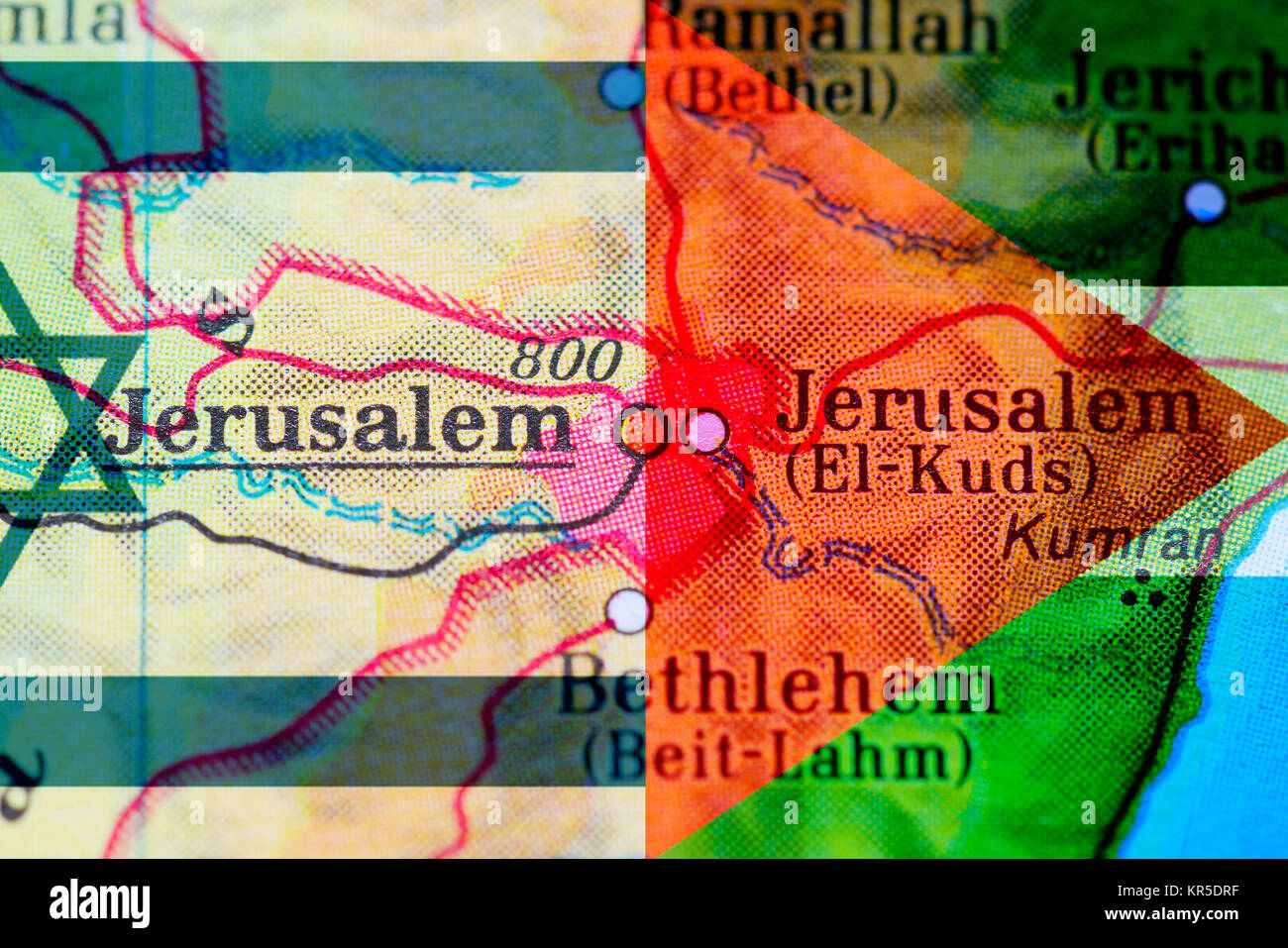 Jerusalem capital israel map hi-res stock photography and images - Alamy