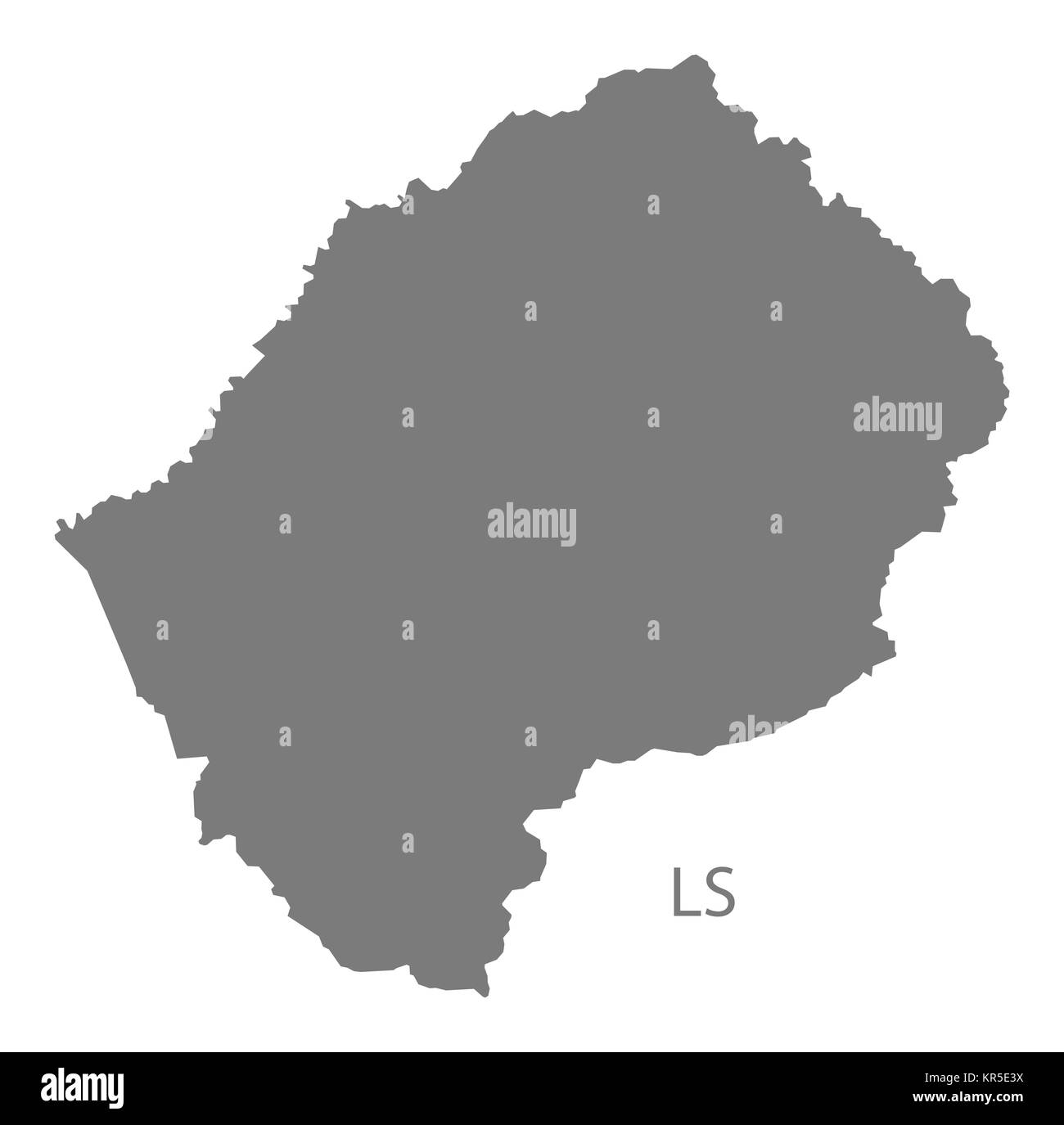 Lesotho Map grey Stock Photo - Alamy
