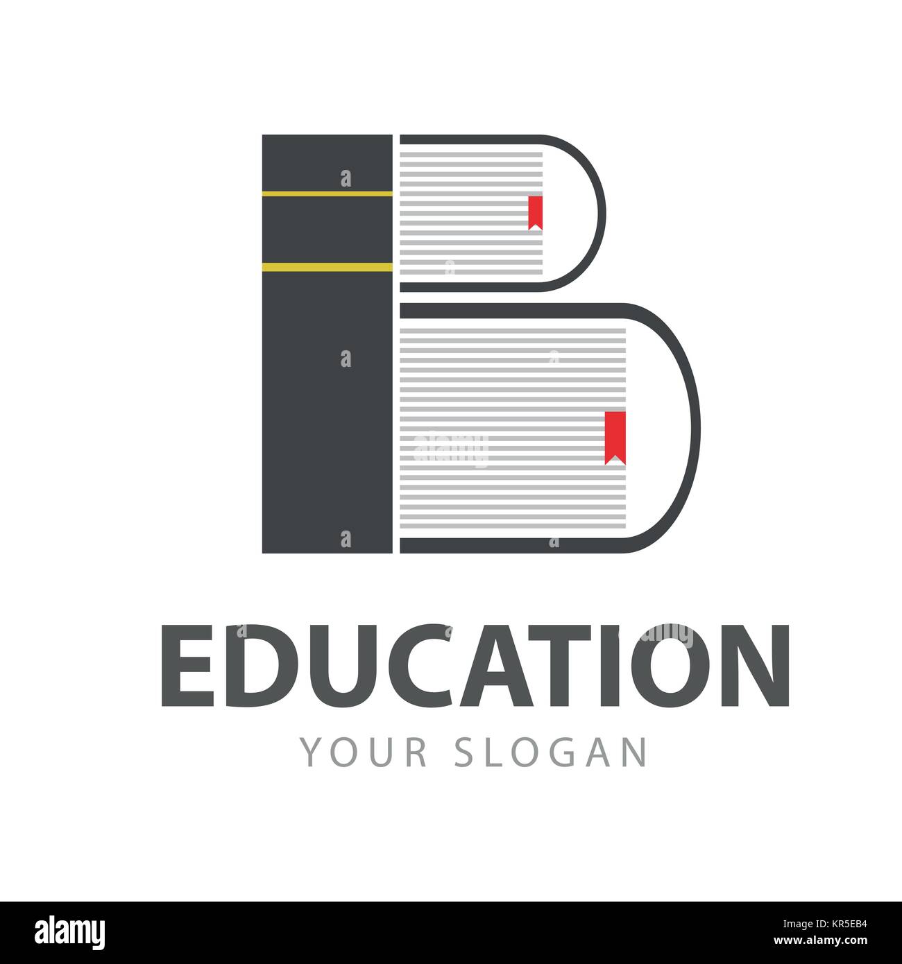 Initial B Education Book Logo Vector Illustration Graphic Design Stock ...
