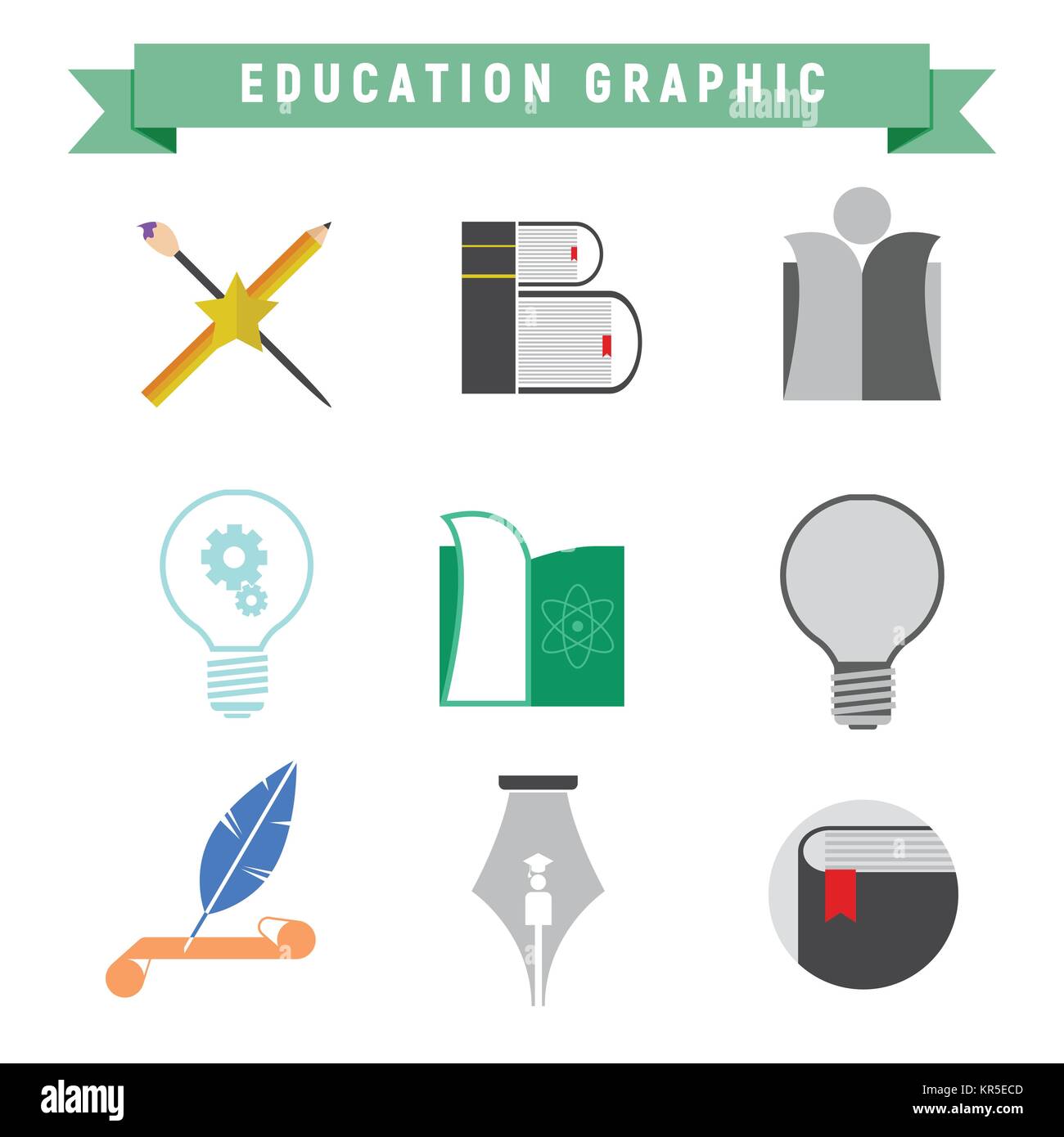Abstract Education Related Vector Graphic Illustration Design Stock ...