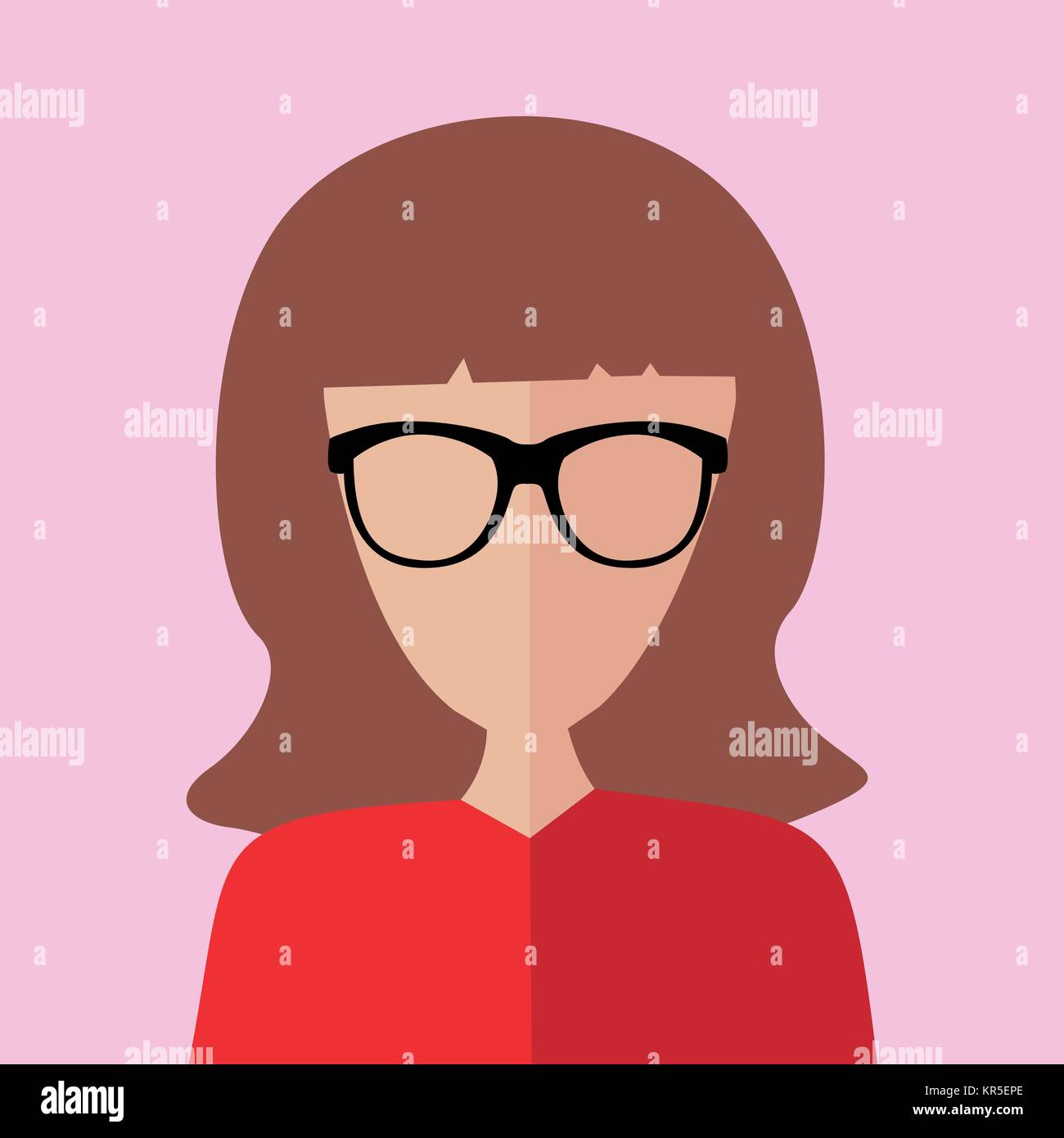 Educated Smart Women Portrait Vector Illustration Graphic Design Stock ...