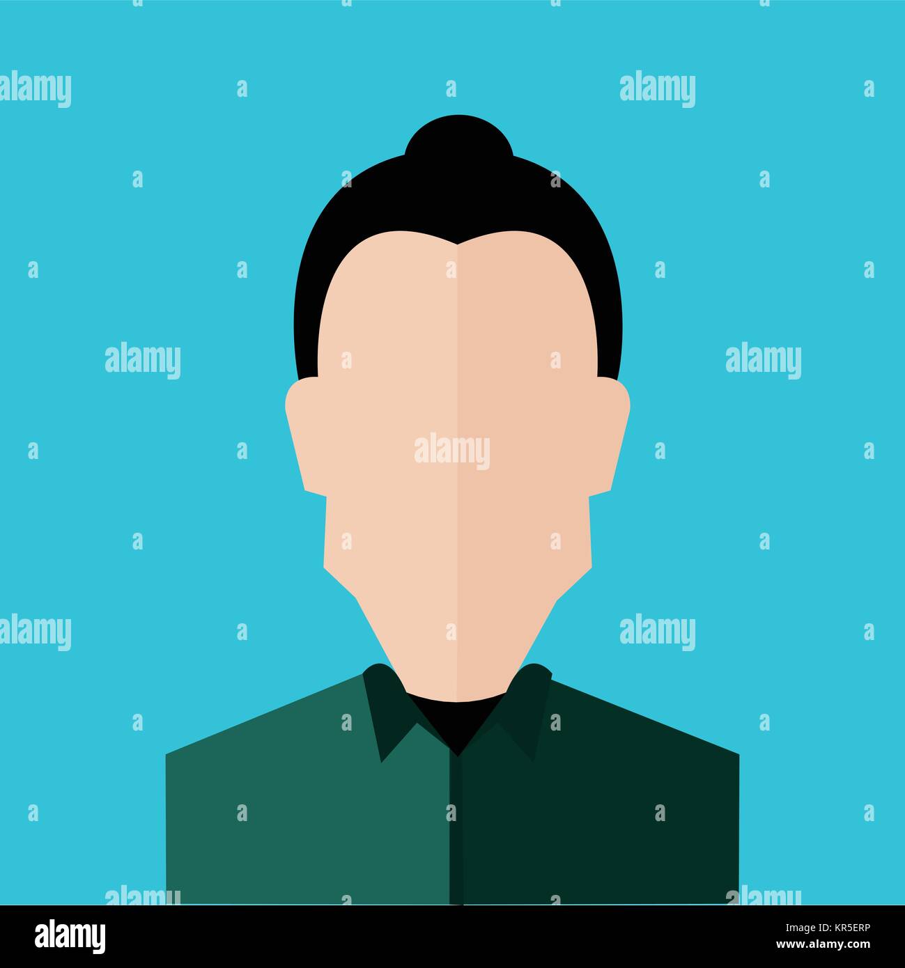 Neat Hair Business Woman Portrait Vector Illustration Graphic Design ...