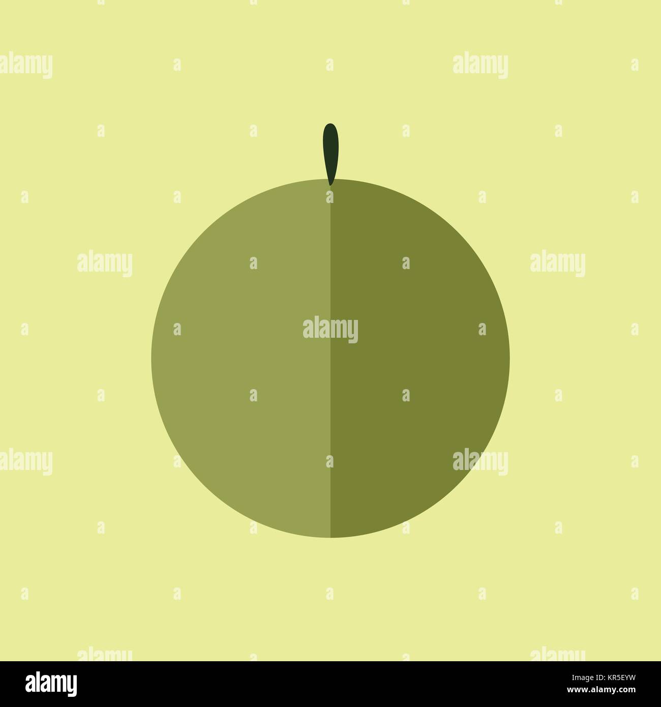 Simple Flat Melon Vector Illustration Graphic Design Stock Vector Image ...