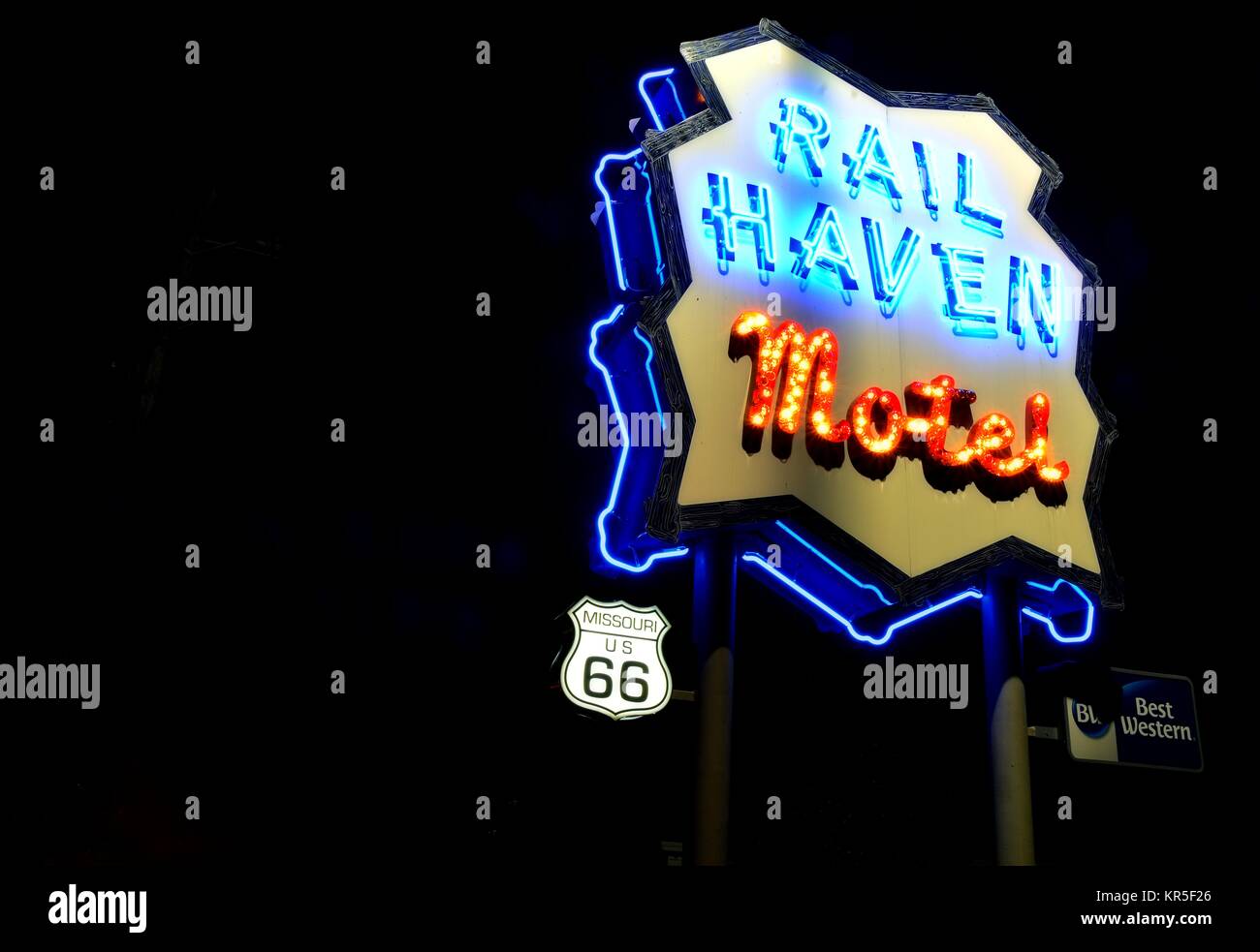 Springfield, Missouri - July 18, 2017. Sign of Best Western Rail Haven ...