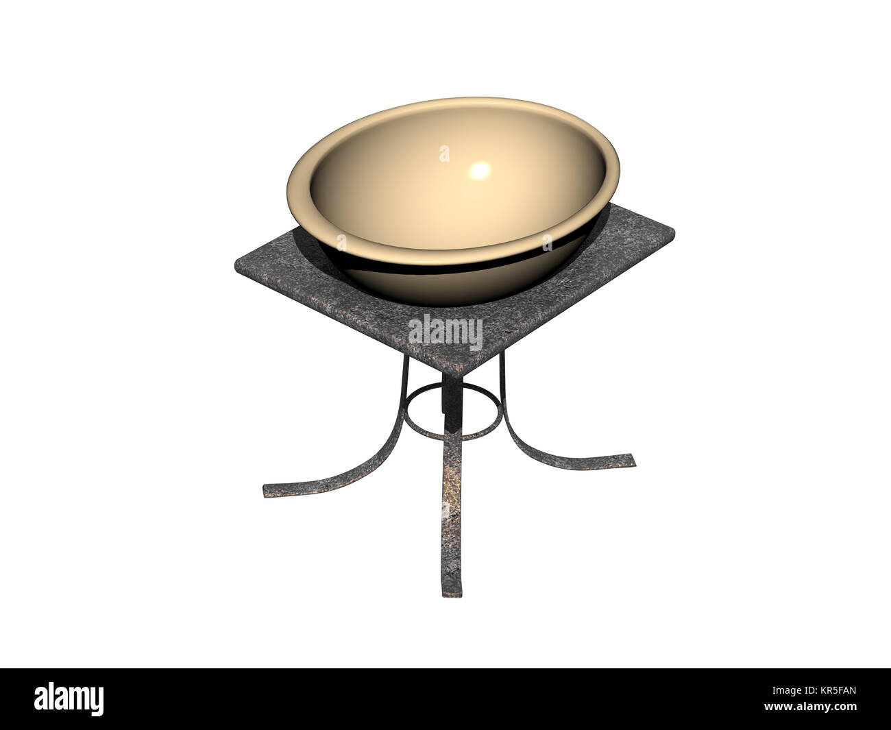 washing bowl released on metal stand Stock Photo - Alamy