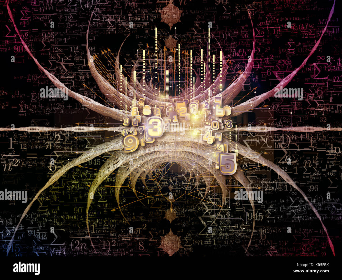 Lights of Math Design Stock Photo - Alamy