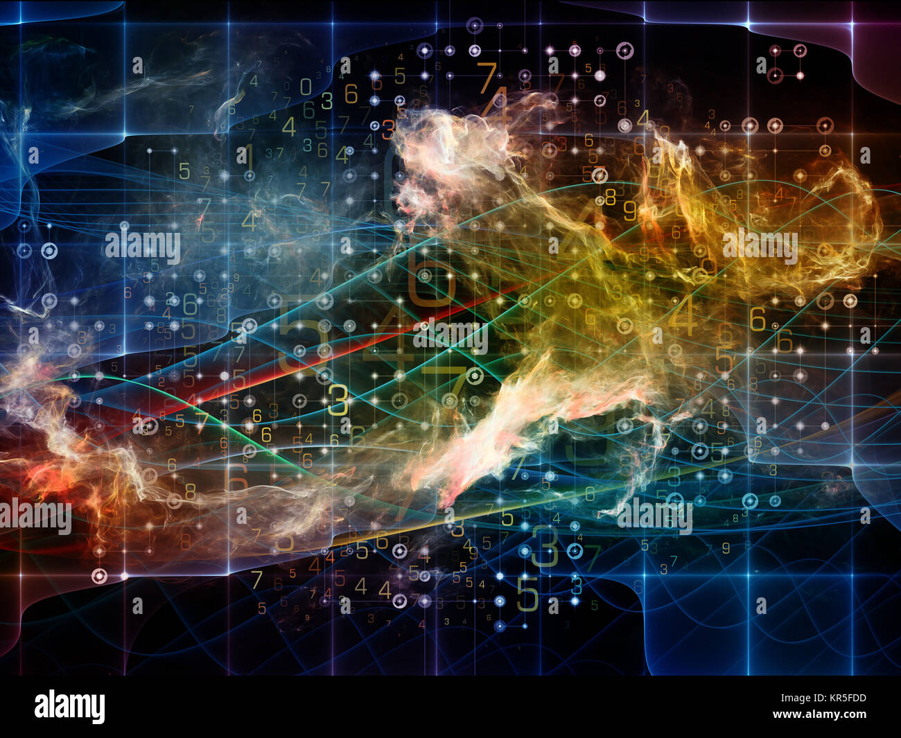 Virtualization of Digital Grid Stock Photo - Alamy