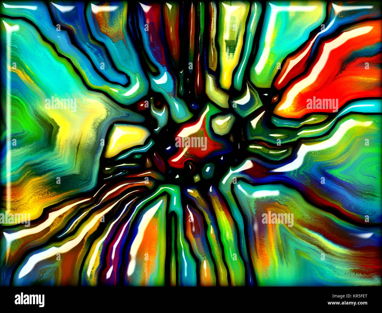 Abstract stained glass window mystical hi-res stock photography and ...